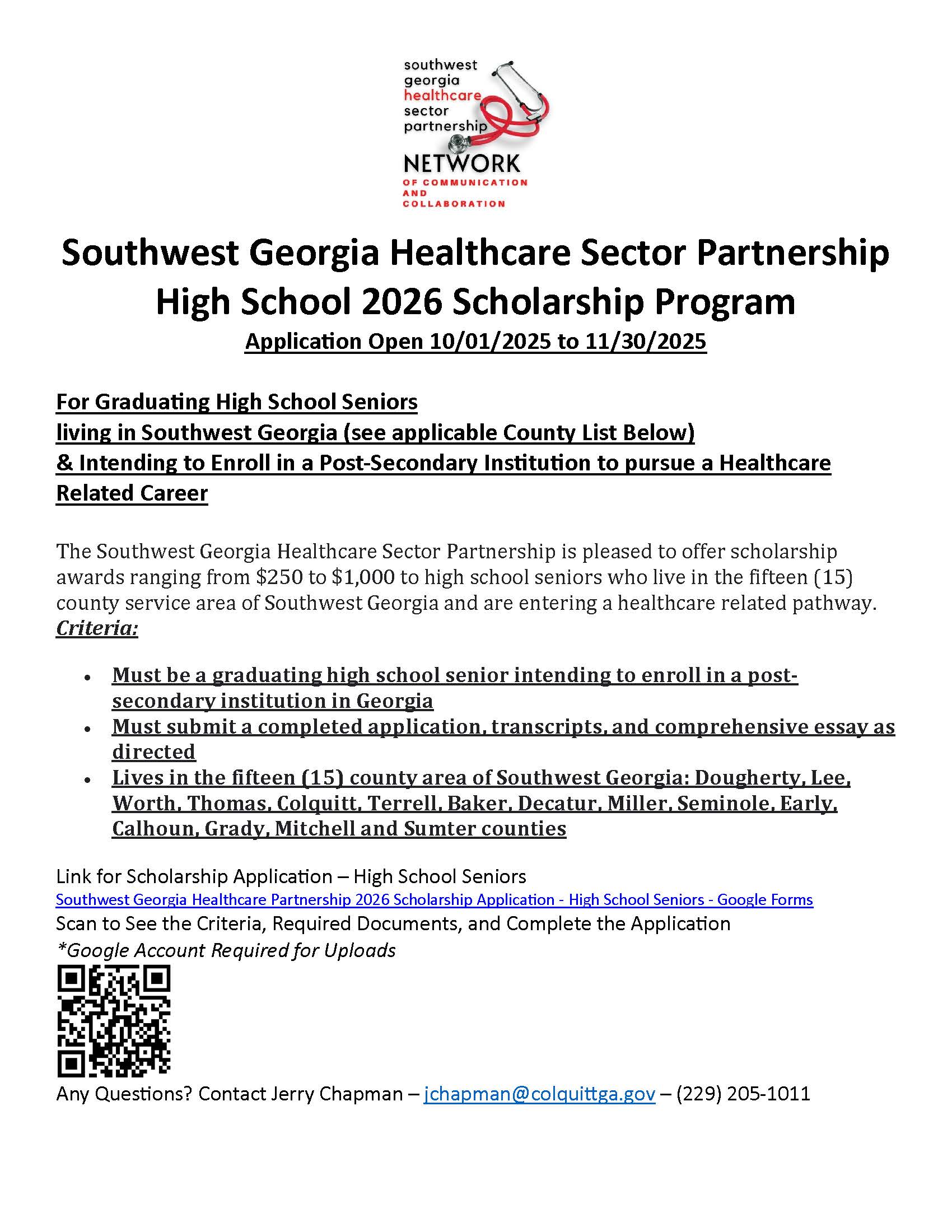 Scholarships – SWGA Healthcare Sector Partnership